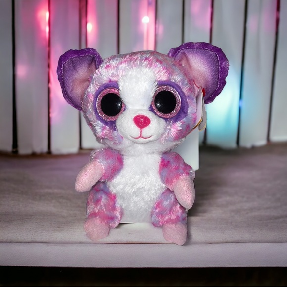 Toys | 222 Ty Beanie Boos Becca The Bush Baby Pastel Pink Purple Tie ...
